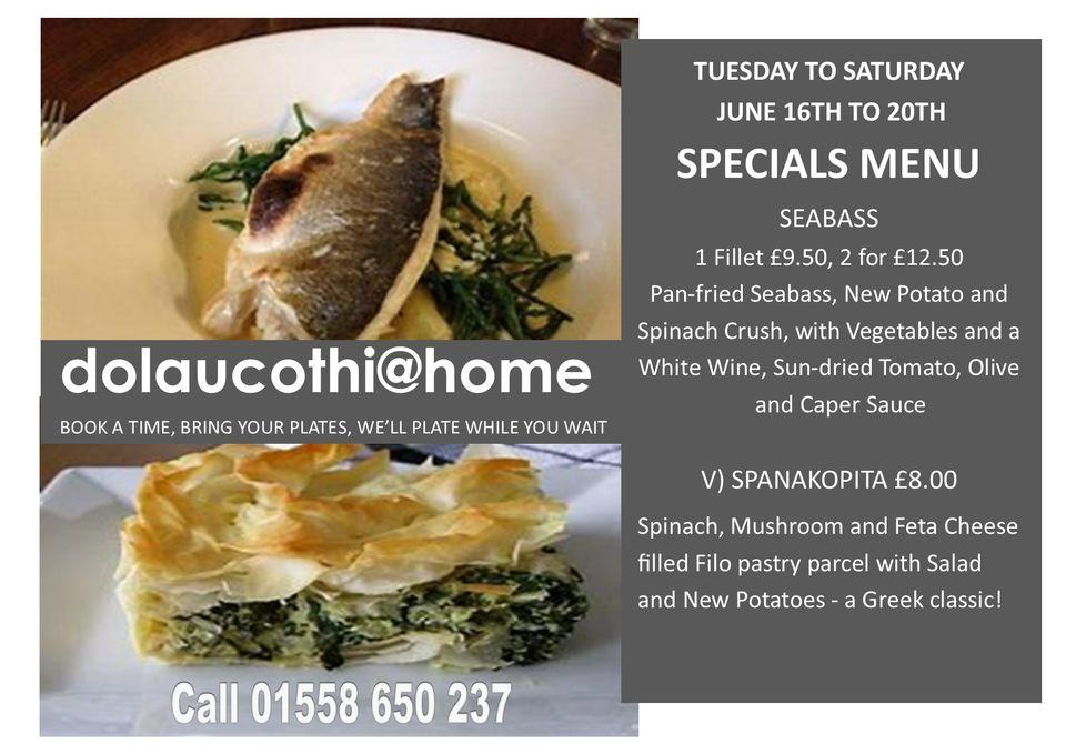 Menu at The Dolaucothi Arms pub & bar, Pumsaint