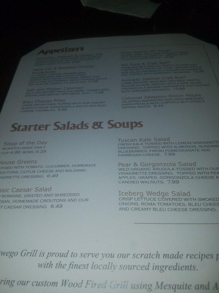 Menu at Oswego Grill- Lake Oswego pub & bar, Lake Oswego