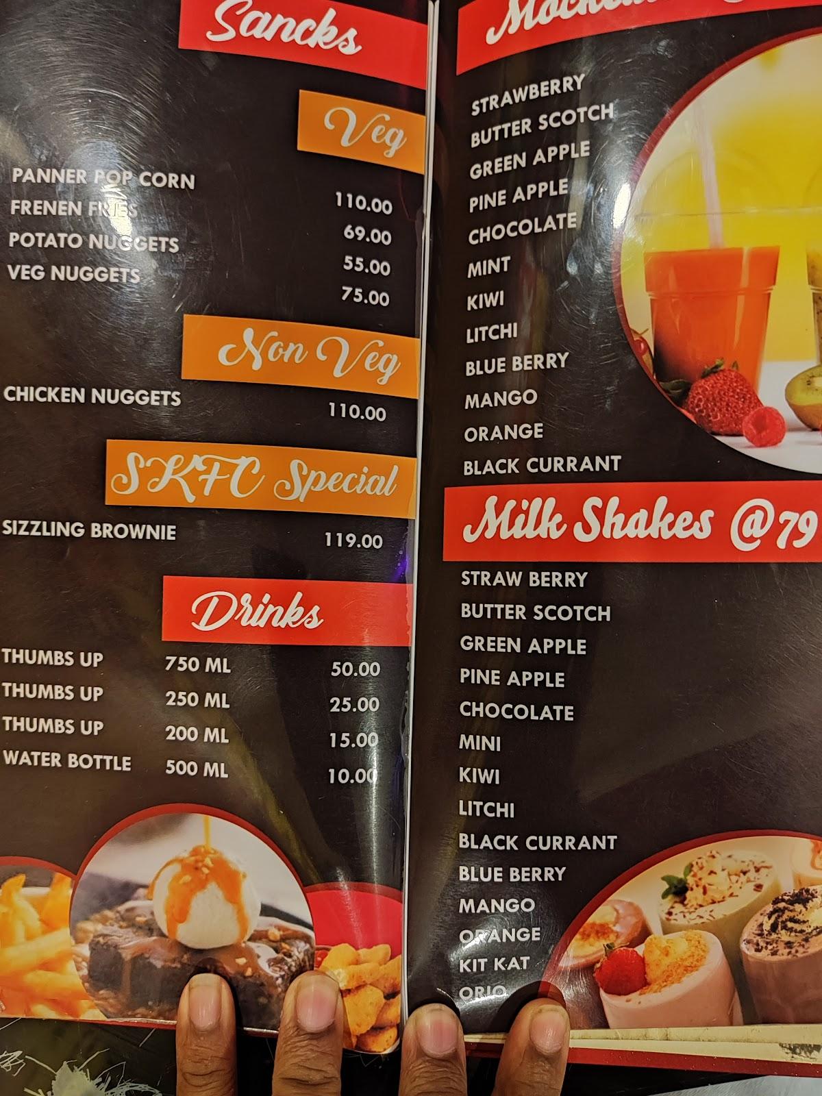 Menu at SKFC Jangareddygudem, Jangareddigudem