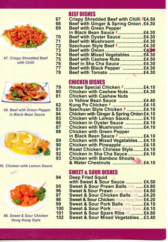 Menu at Tasty Garden restaurant, Aylesbury, 161 Bicester Rd