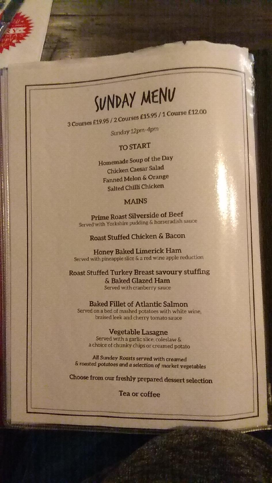 Menu at The Scullery restaurant, Richhill, 183 Portadown Rd