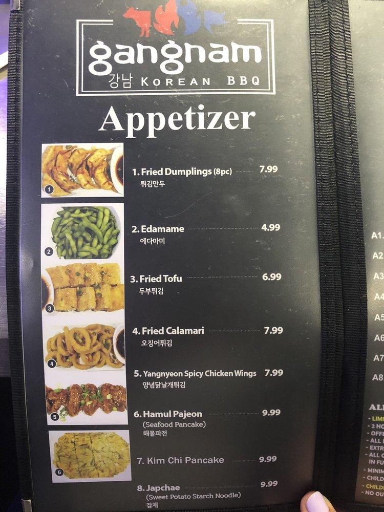 Menu at Gangnam Korean BBQ Restaurant, Metairie