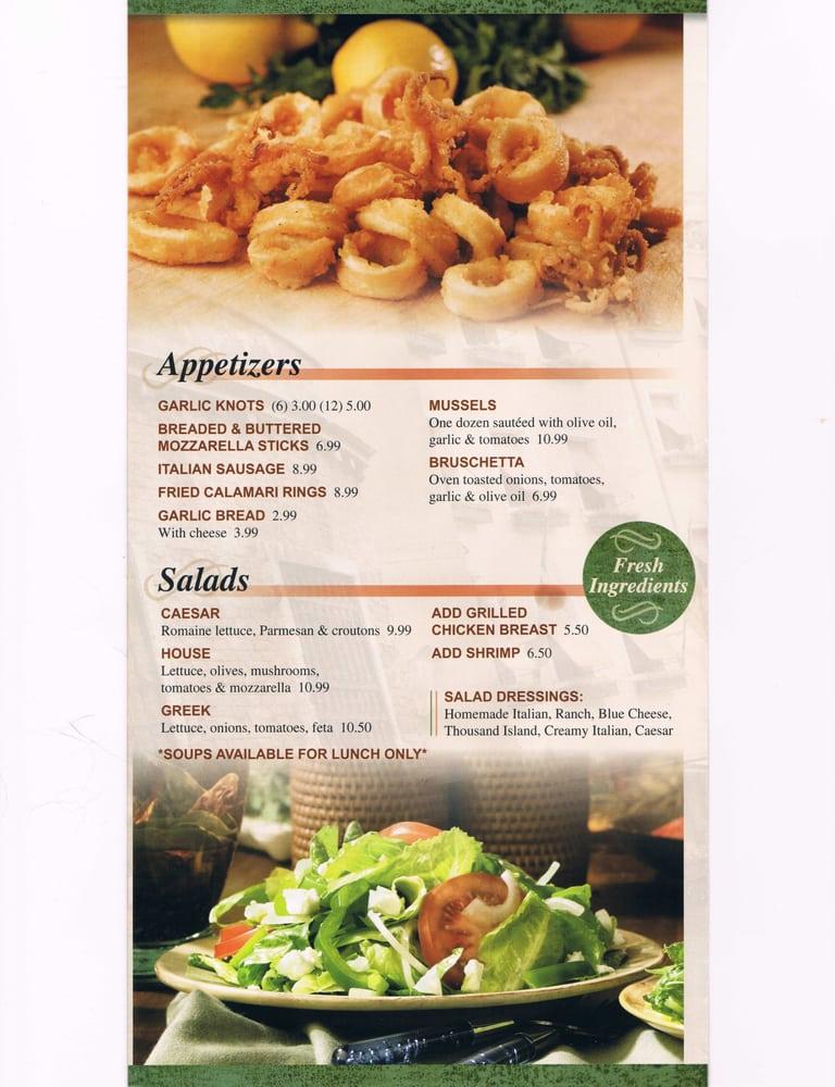 Menu at Giovanni's Family Italian Restaurant, Cincinnati