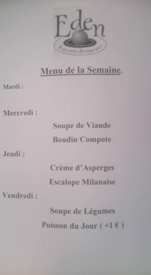 Menu at Eden, Anderlecht