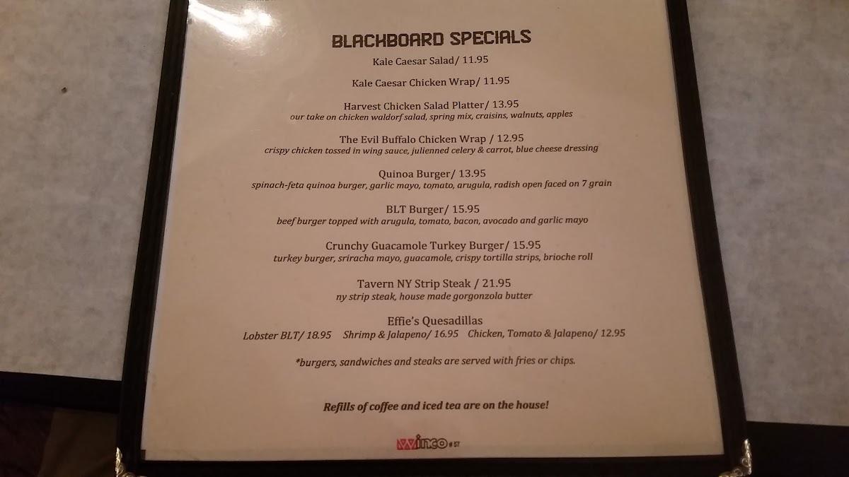 Menu at The Tavern at Croton Landing pub & bar, Croton-on-Hudson