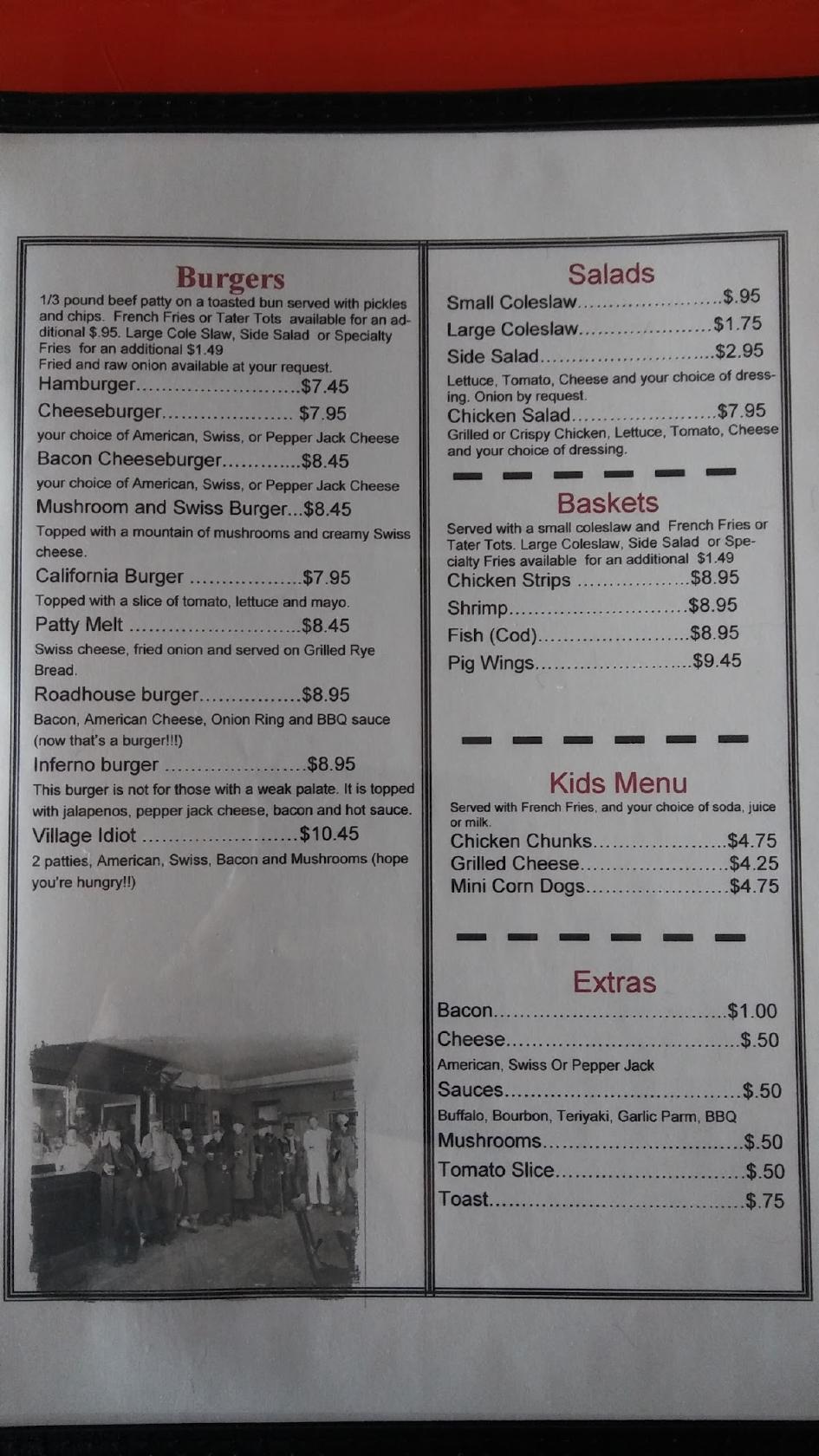 Menu at The Village Bar & Grill, Pine City