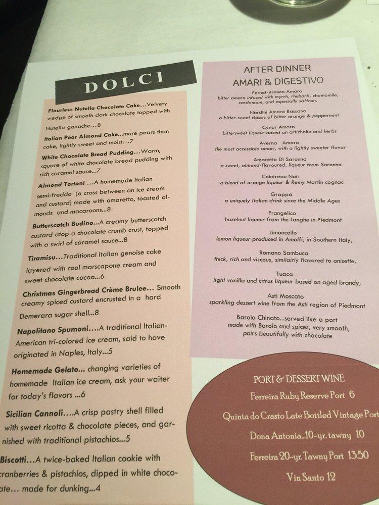 Menu at Caffe Biaggio restaurant, Saint Paul
