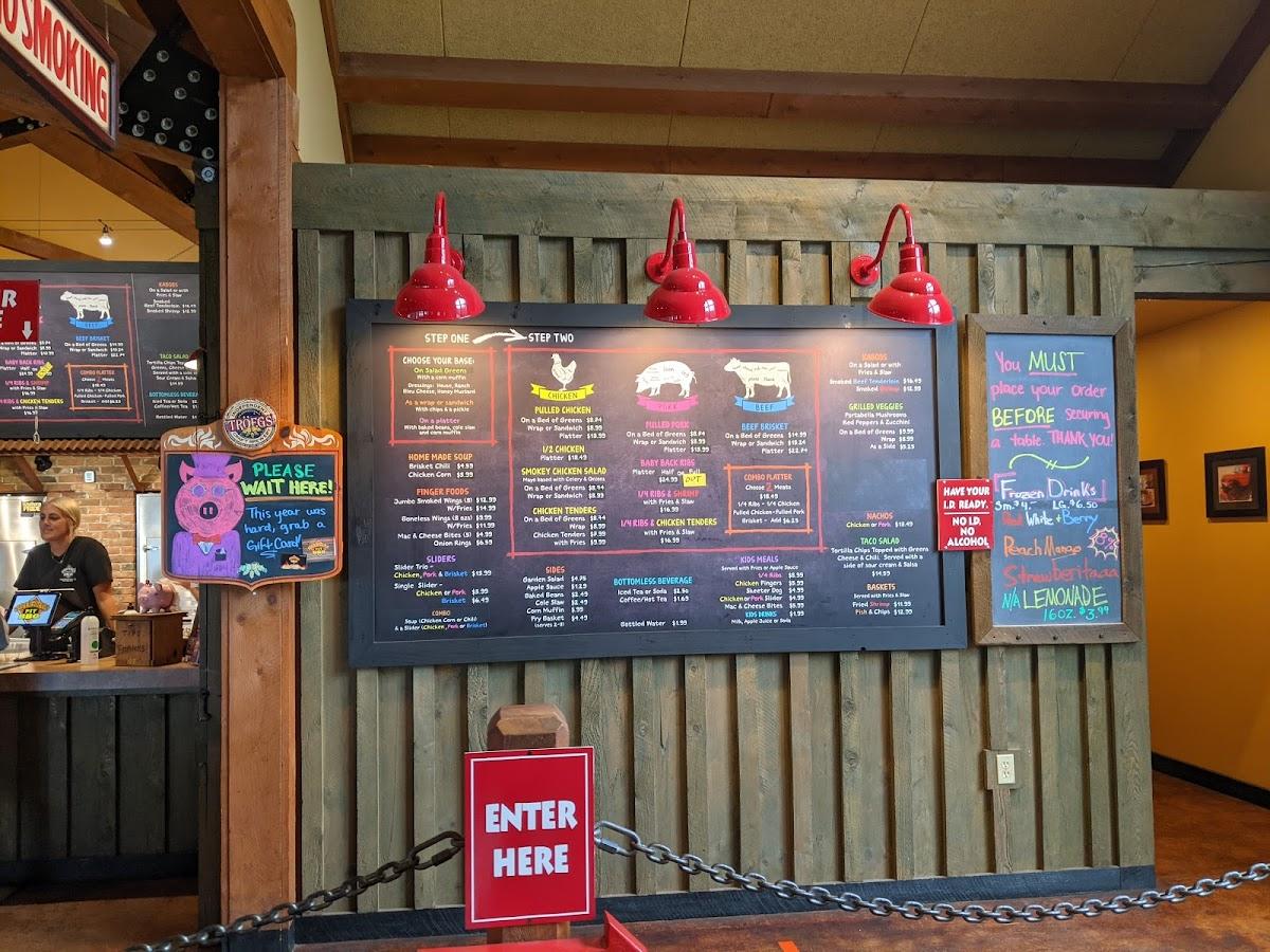 Menu at Skeeter's Pit BBQ, Shamokin Dam