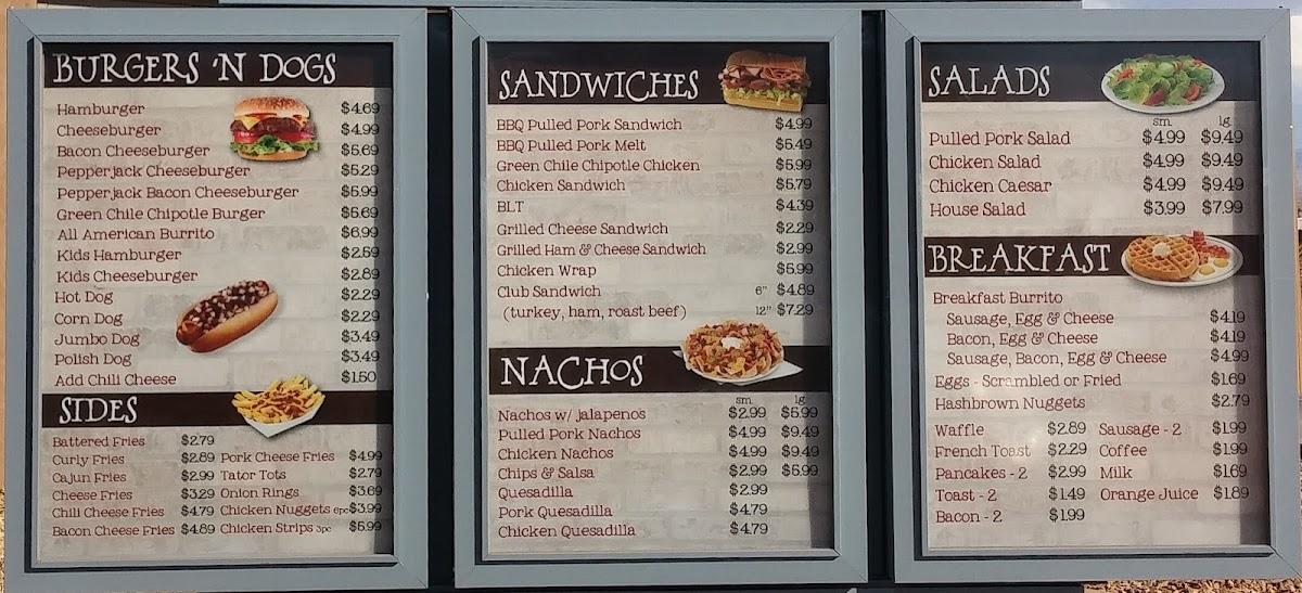 Menu at The IceBox Grill fast food, Ivins
