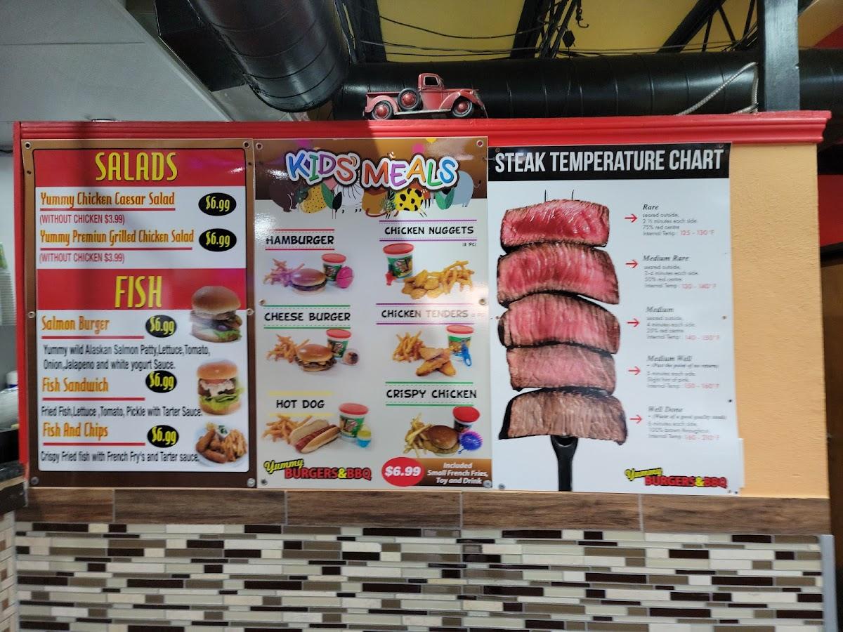 Menu at Yummy Burgers & BBQ, Richardson