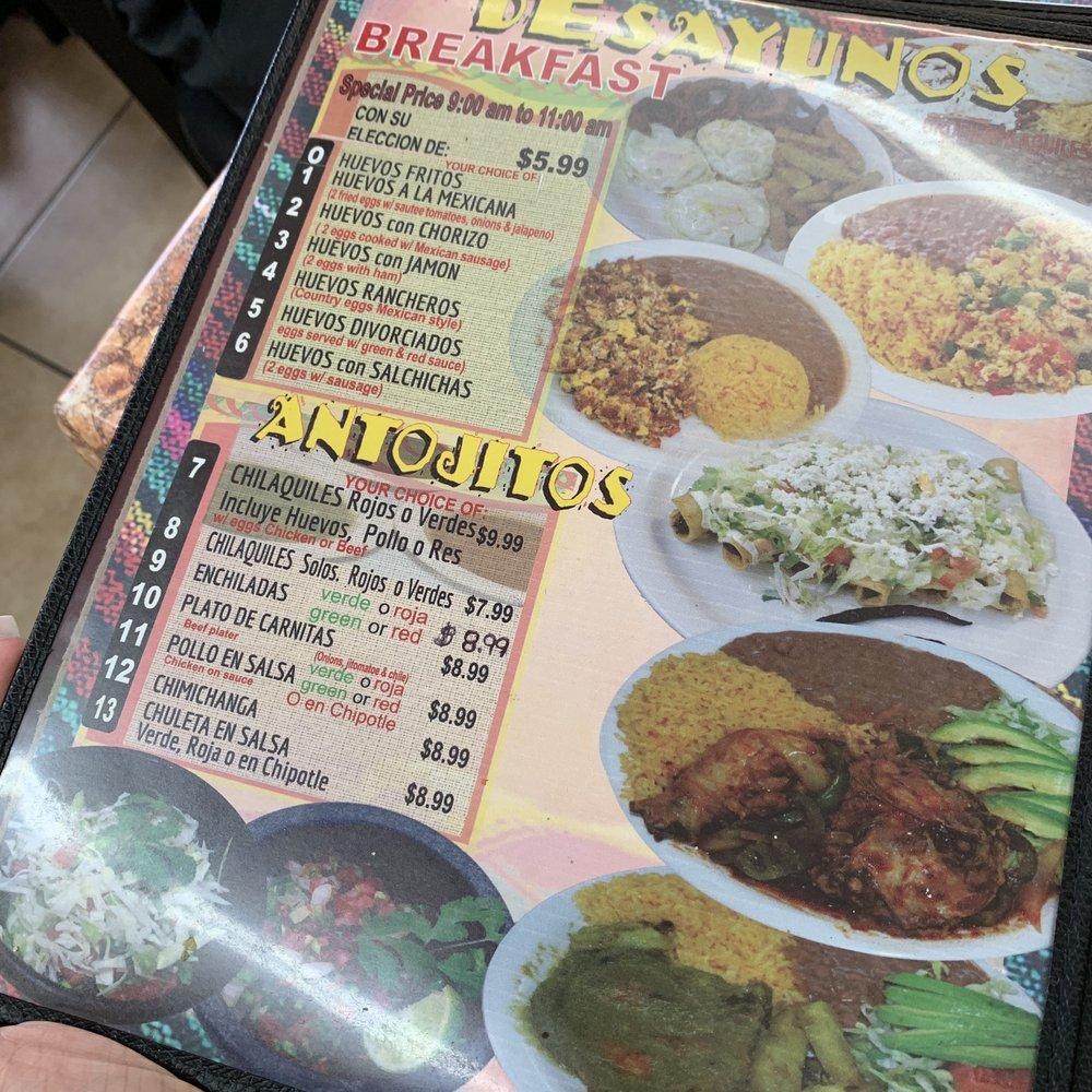 Menu at Los Hermanos restaurant, Orlando