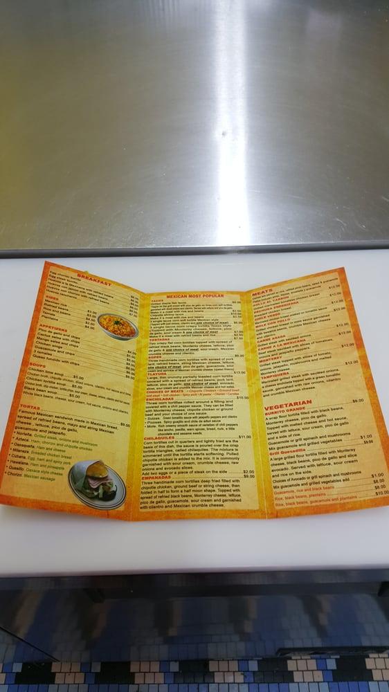 Carta del restaurante El Azteca Mexican, Poughkeepsie