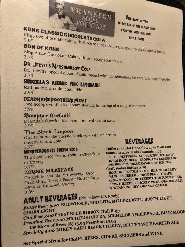 Menu at Famous Monster Pizza pizzeria, Decatur