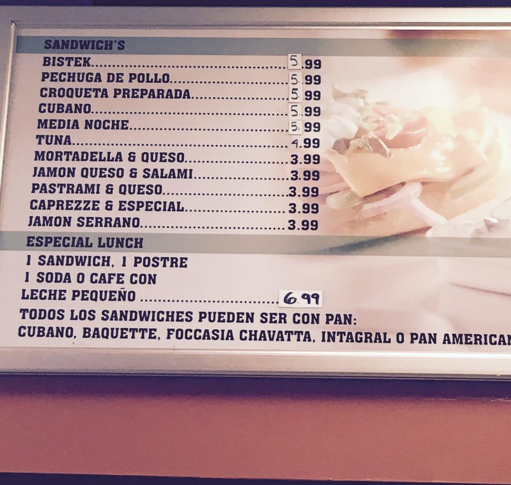 Menu at Holiday Bakery, Miami Lakes, Miami Lakes Dr