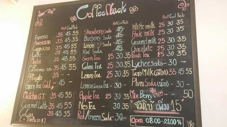 Menu at MINI CAFE, Tha Pho