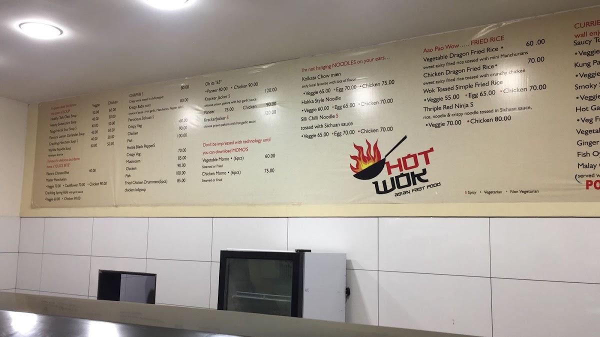 Menu at Hot Wok, Hyderabad