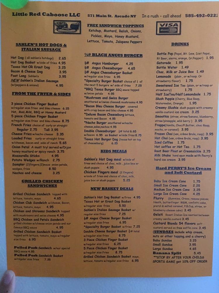 Carta del pub y bar Coops Red Caboose, Arcade