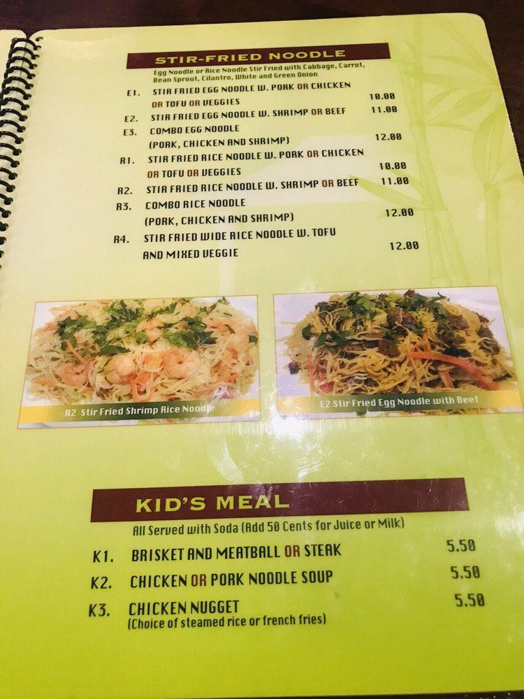 Menu at Pho BC restaurant, Lexington, 171 W Lowry Ln #168