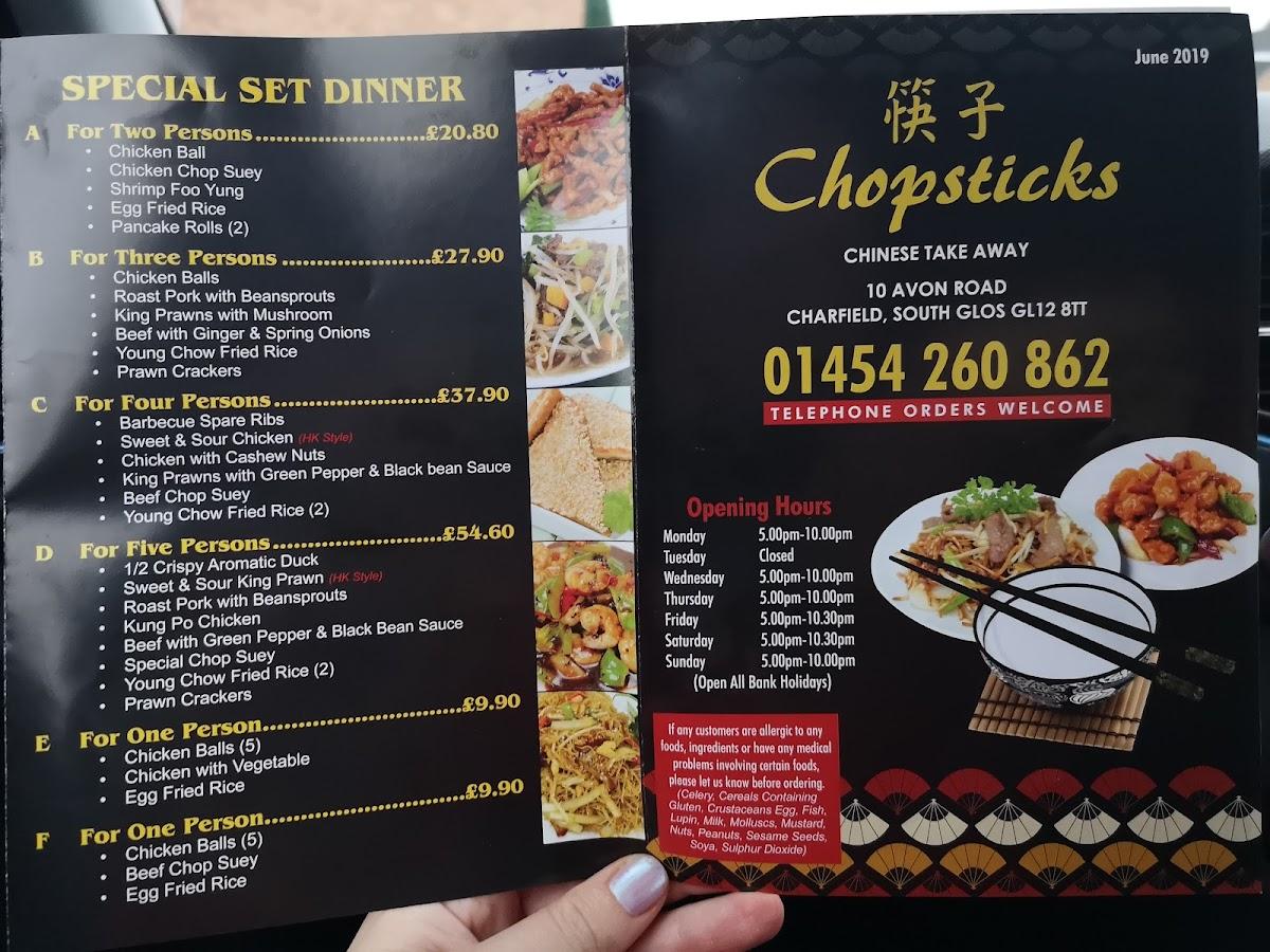 Chopsticks Chinese Takeaway in Charfield - Restaurant menu and reviews