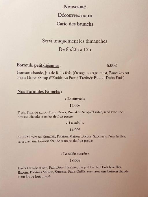 Menu au Les bouchées doubles restaurant, Objat