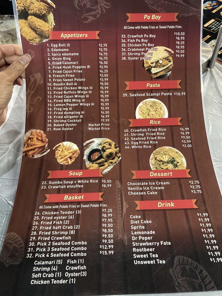 Menu at Captain Crawfish pub & bar, Humble