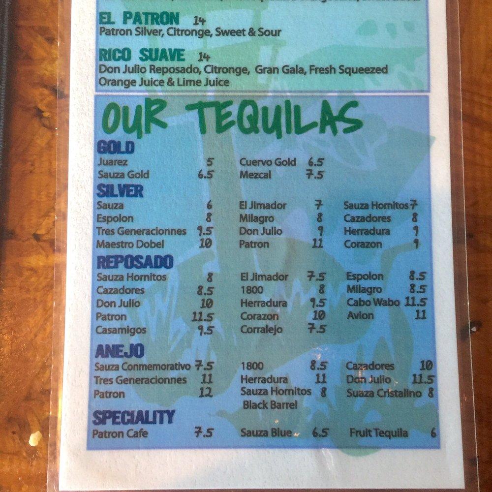 Menu at Tower 7 Baja Mexican Grill BBQ, Wrightsville Beach