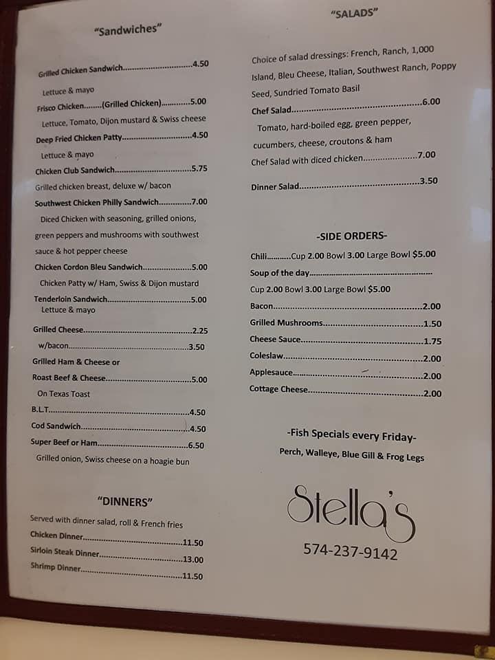 Menu at JJ's Crumstown Tavern pub & bar, South Bend, Crumstown Hwy