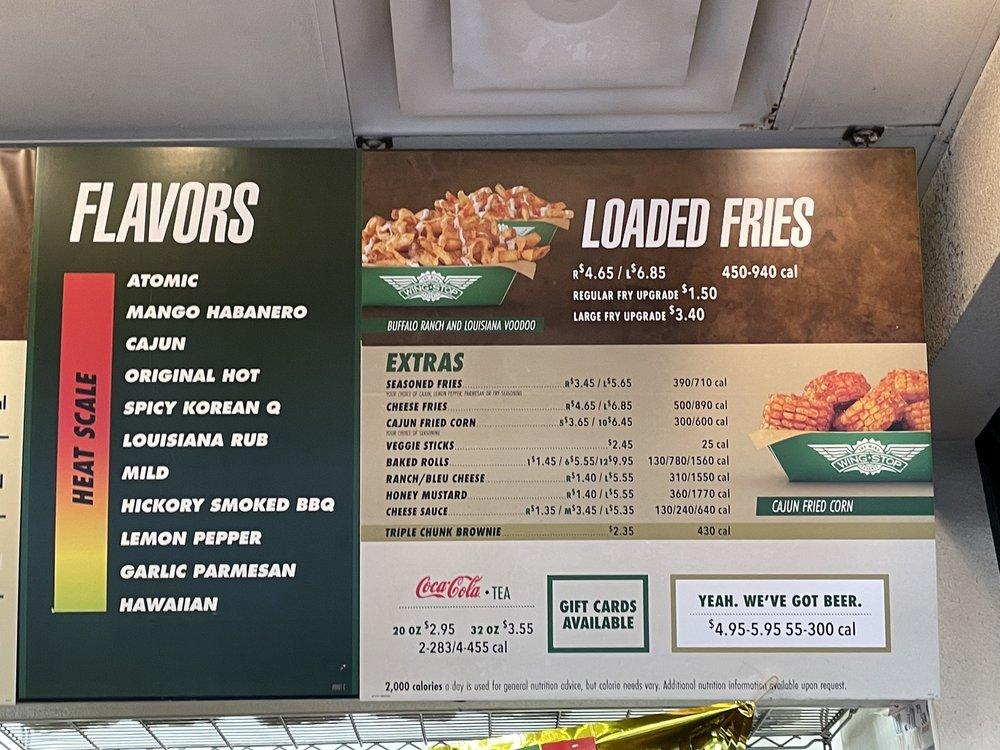 Menu at Wingstop restaurant, Chino Hills, Chino Hills Pkwy Suite 105