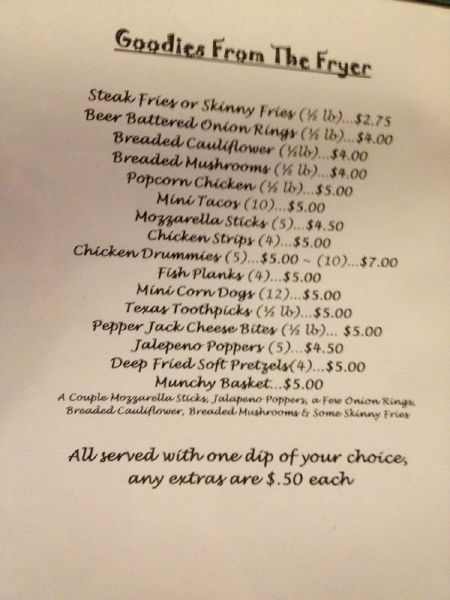 Menu at Buckboard Bar and Grille, Reed City