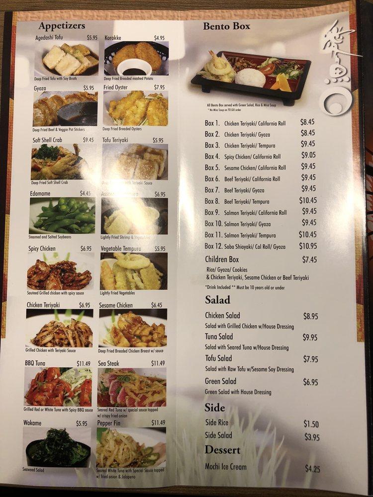 Menu at California Roll & Grill restaurant, Roseville