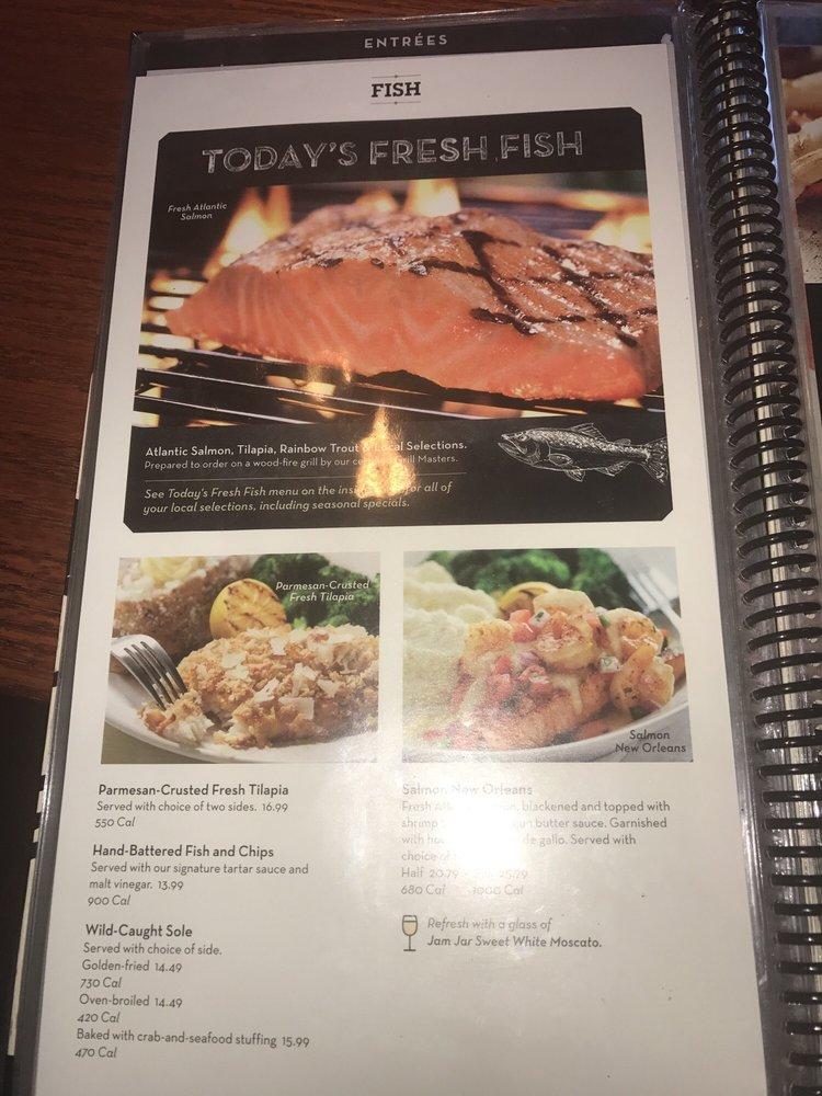 Menu at Red Lobster restaurant, Vancouver