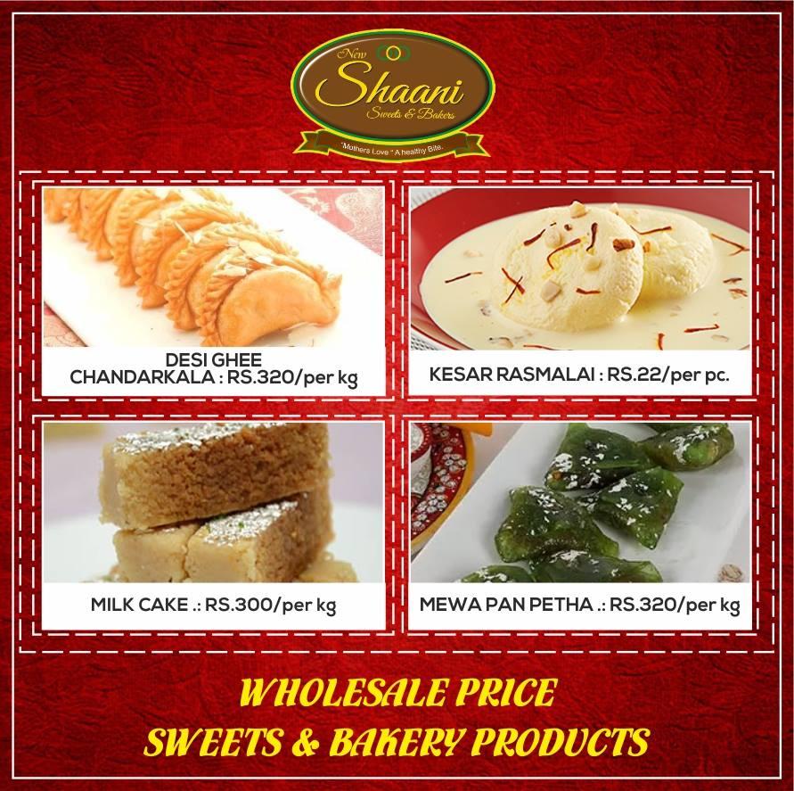 Menu at New Shaani Sweets & Bakers, Pathankot