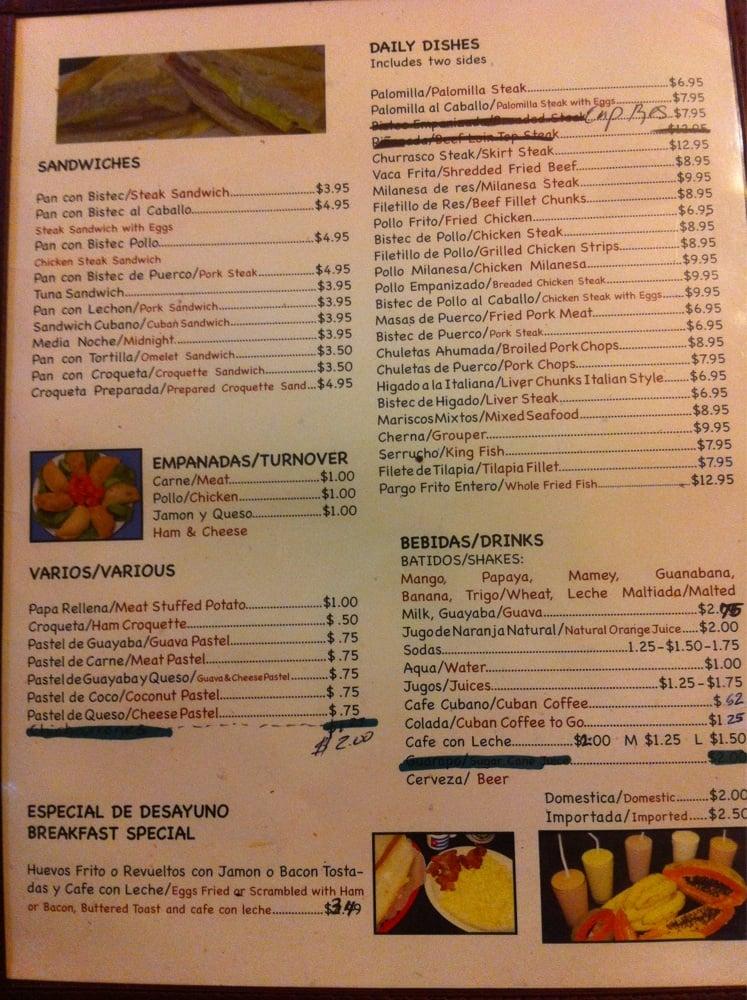 Menu at Rincon Cubano Of Cape Coral restaurant, Cape Coral, 958 Country ...