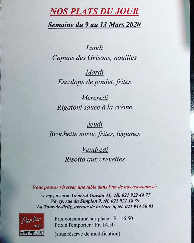 Menu at Panino Dessert Sàrl, Vevey