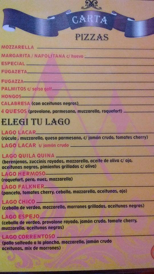 Menu at Pizzerìa y Cervecerìa 7 Lagos pizzeria, Neuquen