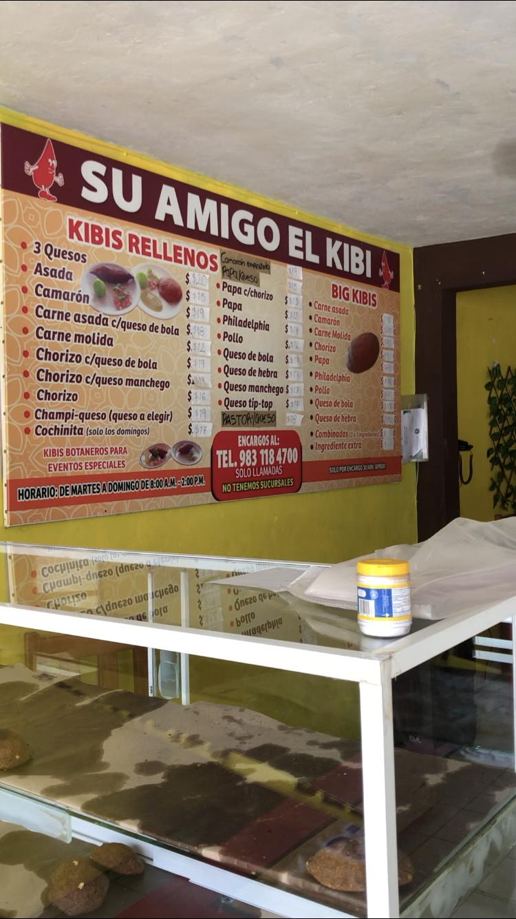 Menu at Su Amigo El KIBI restaurant, Chetumal