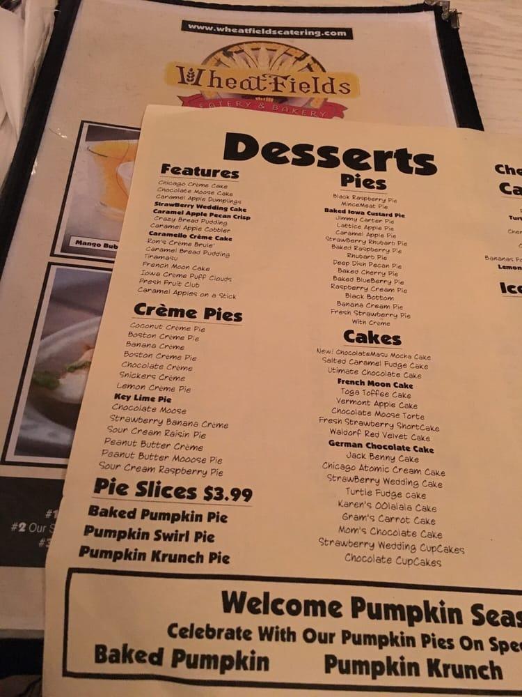Menu at WheatFields Eatery & Bakery, Omaha, S 103rd St