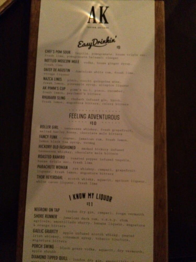 Menu at Agustin Kitchen pub & bar, Tucson