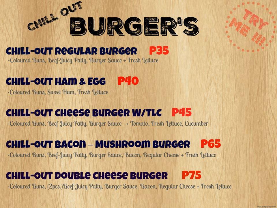 Menu at Chill Out Milk Tea House restaurant, Quezon City