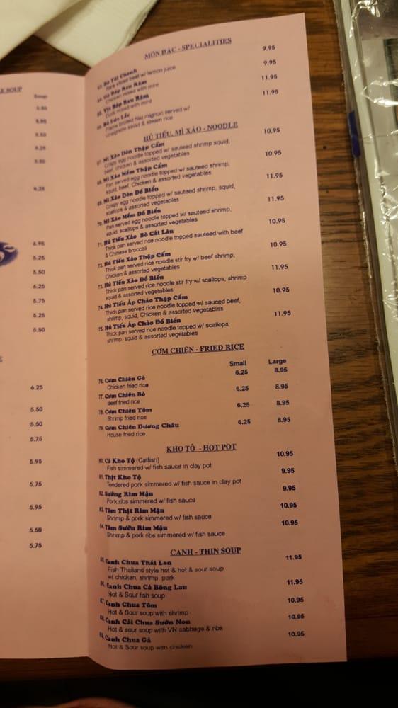 Menu at Cuu Long Quan restaurant, Houston, Broadway St #3063