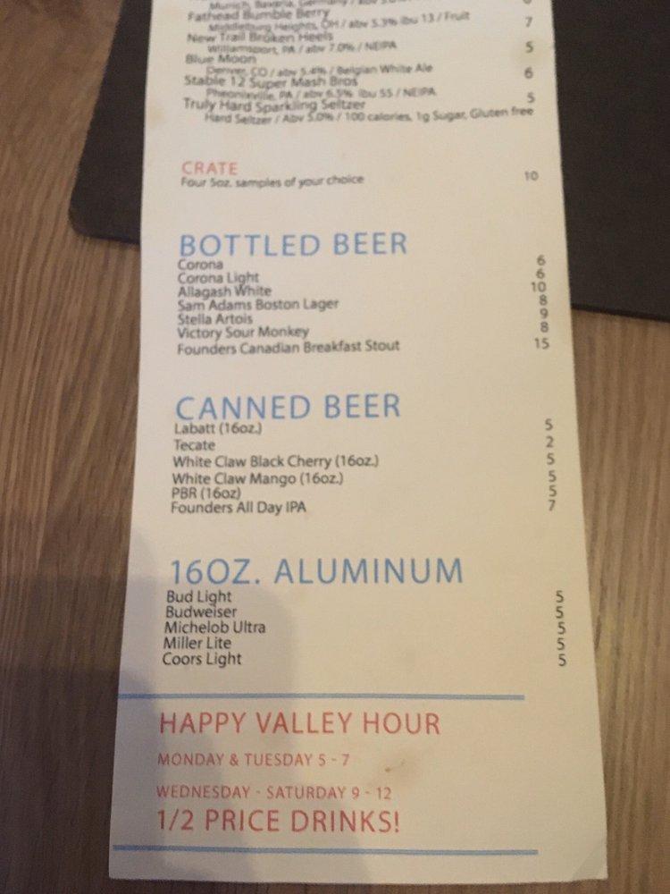 Menu at BRGR pub & bar, State College