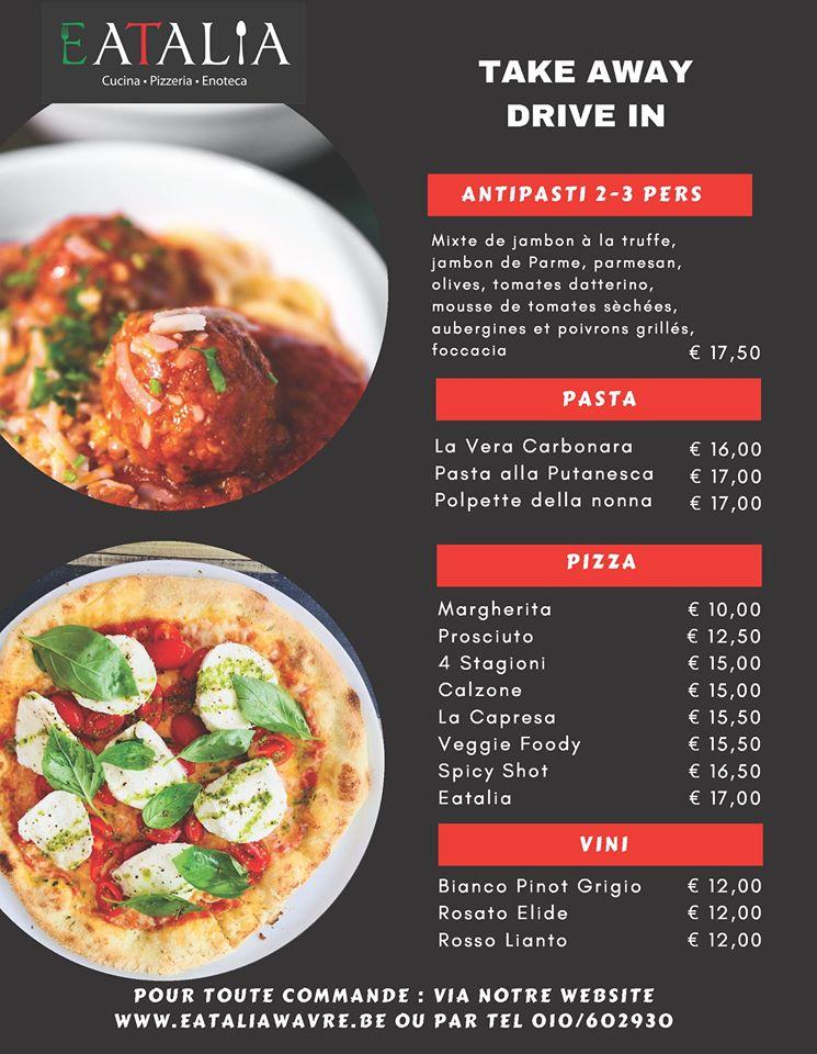Menu at Eatalia, Wavre
