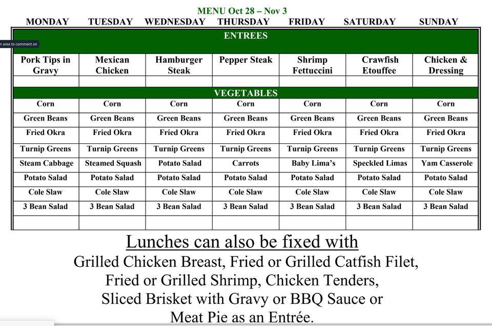 Menu at French Market Express BBQ, Natchitoches, University Pkwy