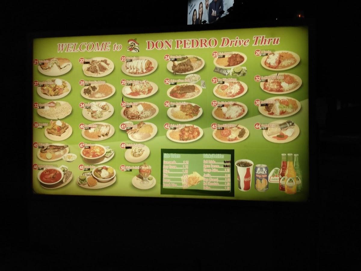 Menu at Don Pedro Restaurant, Portland, 615 SE 122nd Ave