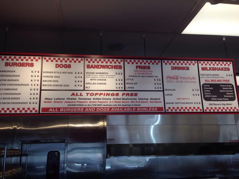 Carta de comida rápida Five Guys, Topeka