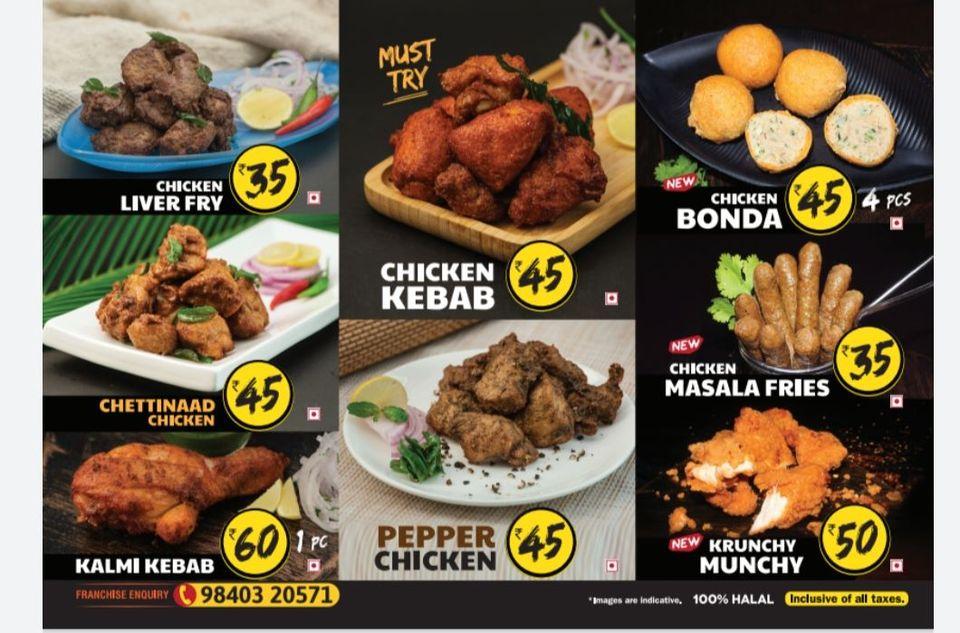 Menu at Five Star Chicken & Koli Hut Cheyyar, Cheyyar