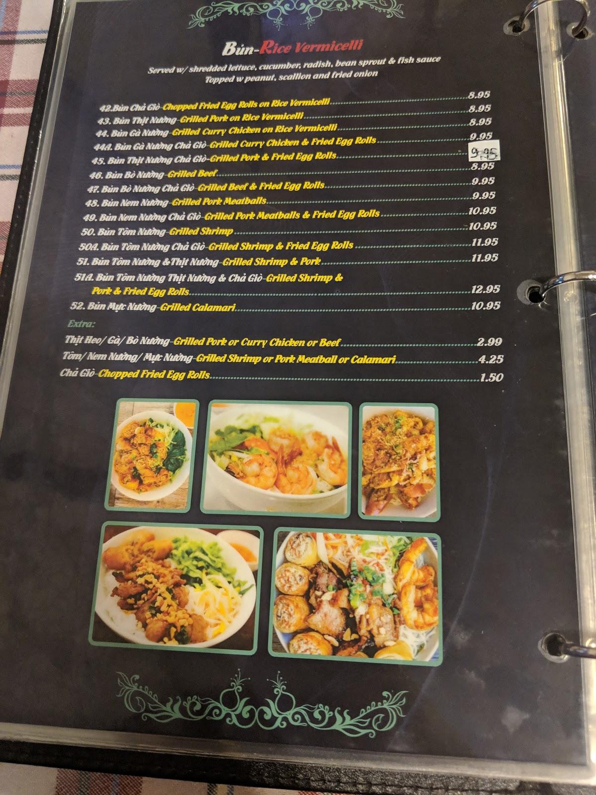 Menu at Pho Quyen restaurant, Tampa, E Fowler Ave