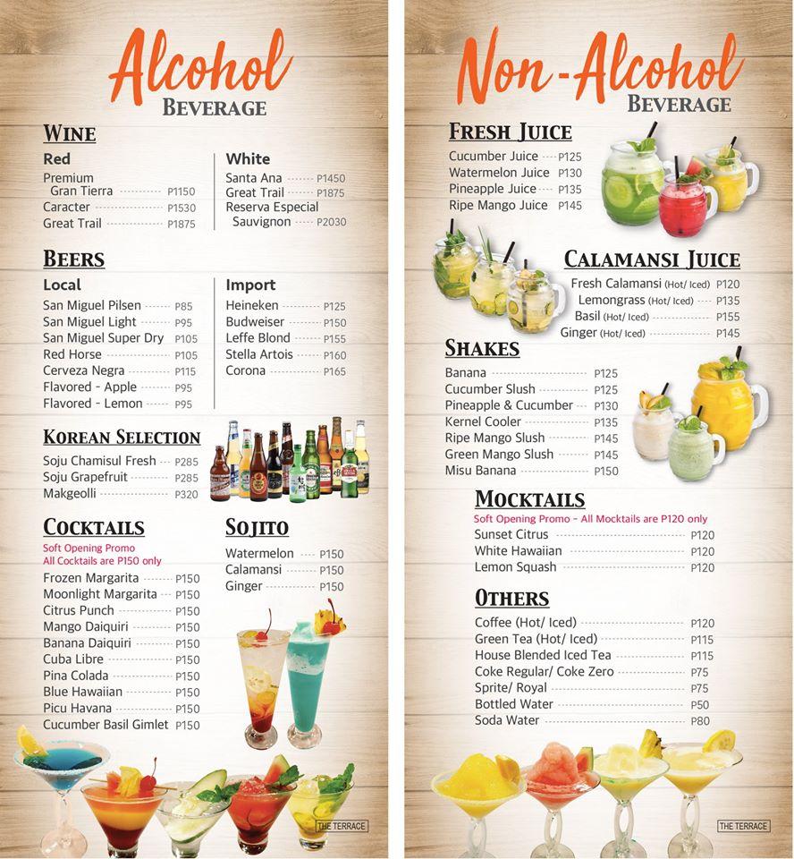 Menu at The Terrace Restaurant & Bar, Lapu-Lapu City