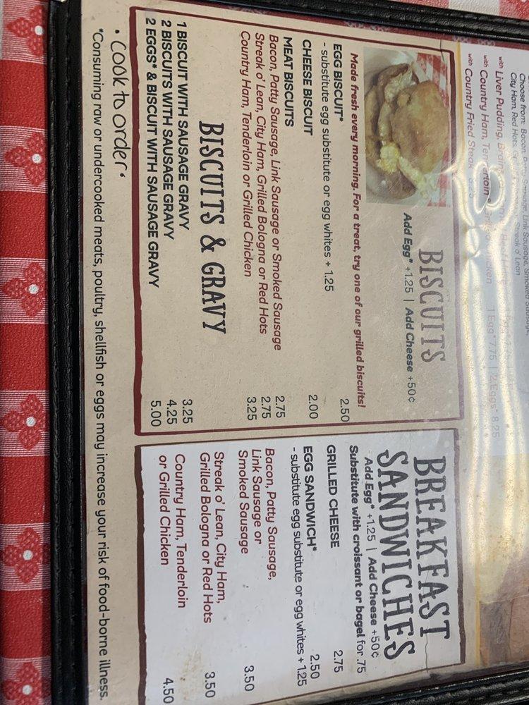 Menu at Angie's Restaurant, Garner