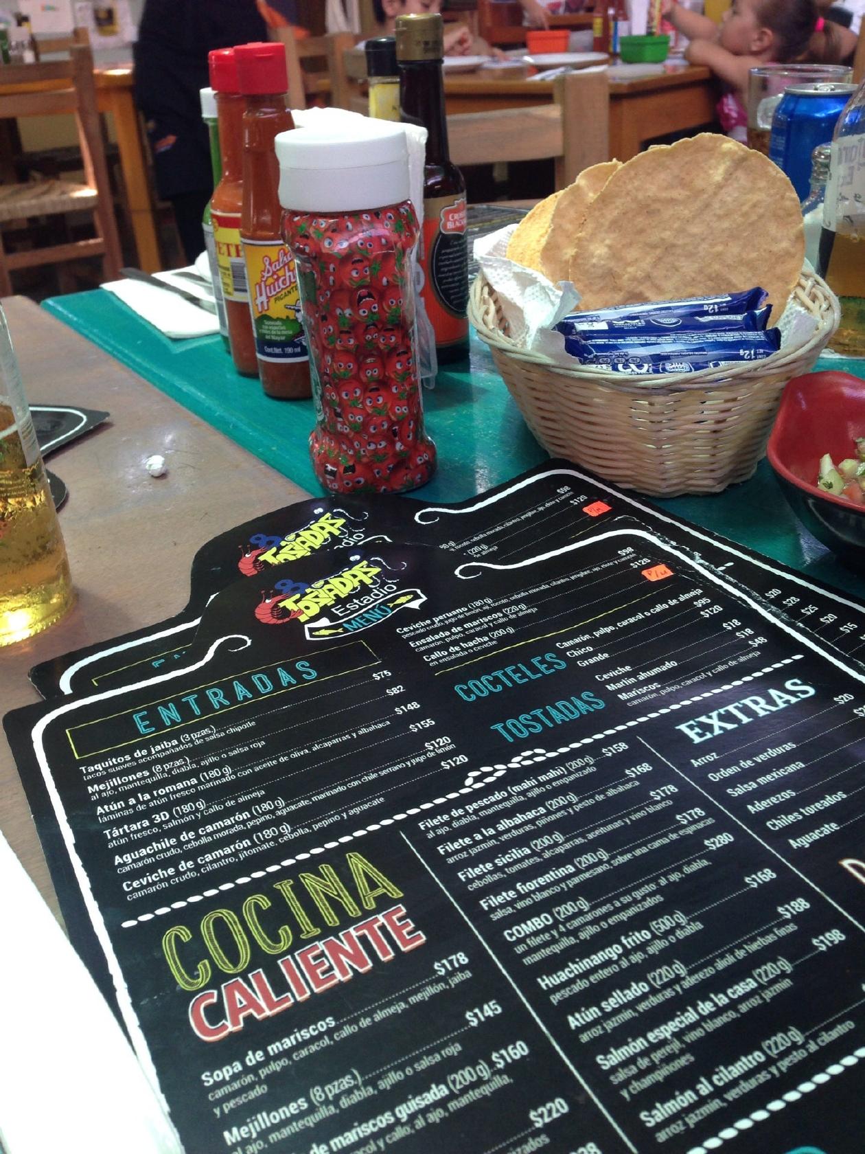 Carta del restaurante Mariscos 8 Tostadas Estadio, Puerto Vallarta, Río ...